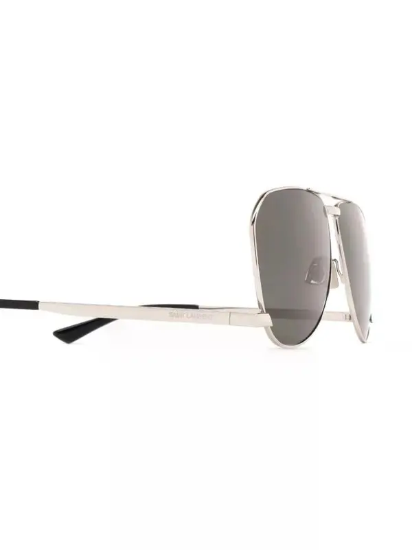 Saint Laurent Logo-engraved Pilot-frame Sunglasses