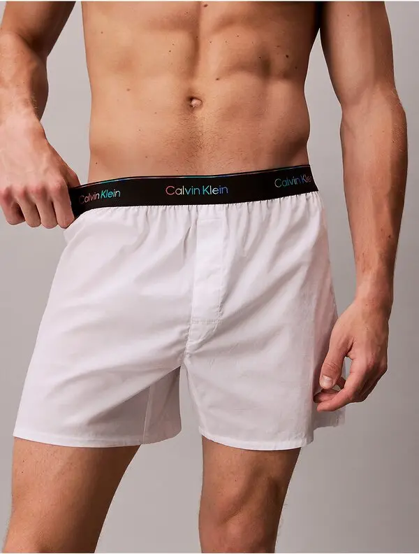 Calvin Klein 100% Cotton Pride Boxer - White