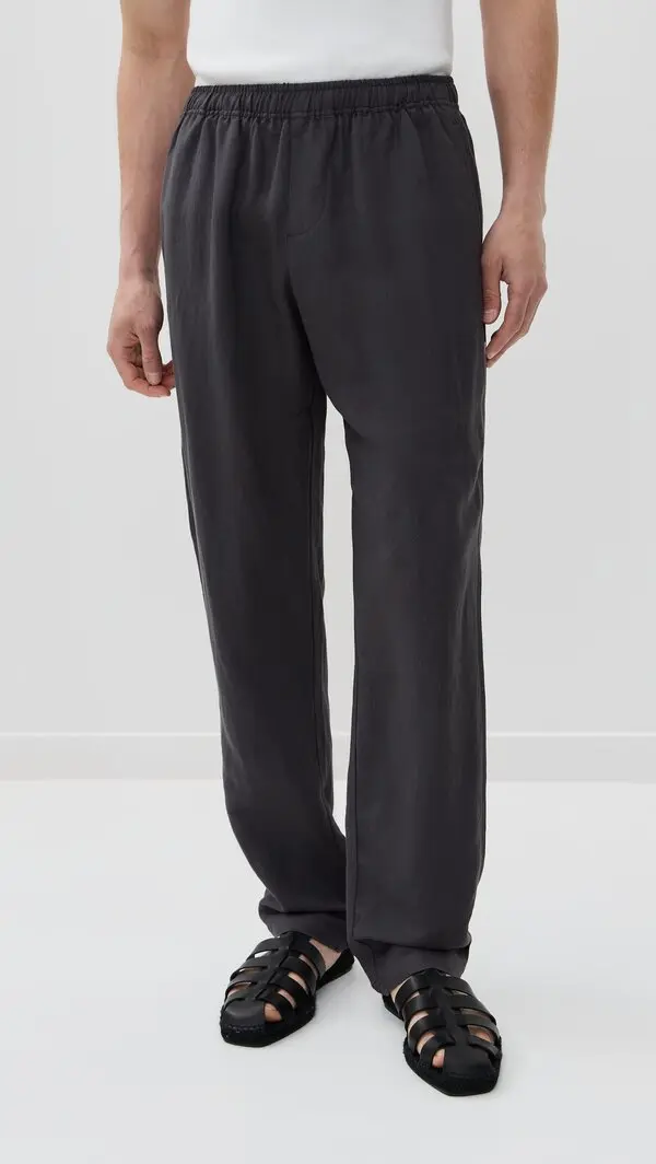 AUTO-REPLY Relaxed Fit Linen Pants
