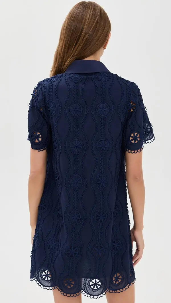 English Factory Embroidered Mini Dress
