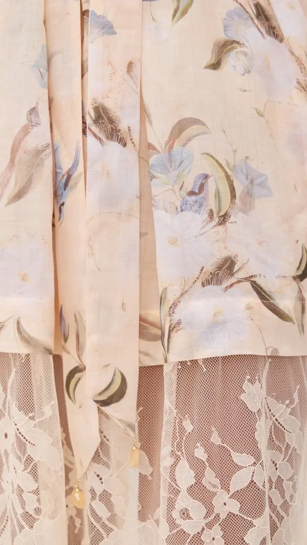 Zimmermann Cascadian Lace Slip Dress In Cream Botanical Floral - 50% Off |  Editorialist