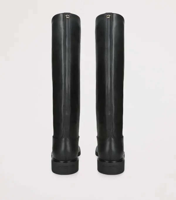 GIANVITO ROSSI Leather Ascott Knee-high Boots - Black