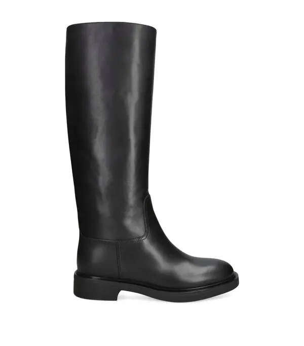 GIANVITO ROSSI Leather Ascott Knee-high Boots - Black
