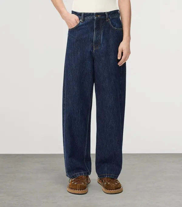 Loewe Curved Leg Cotton Jeans