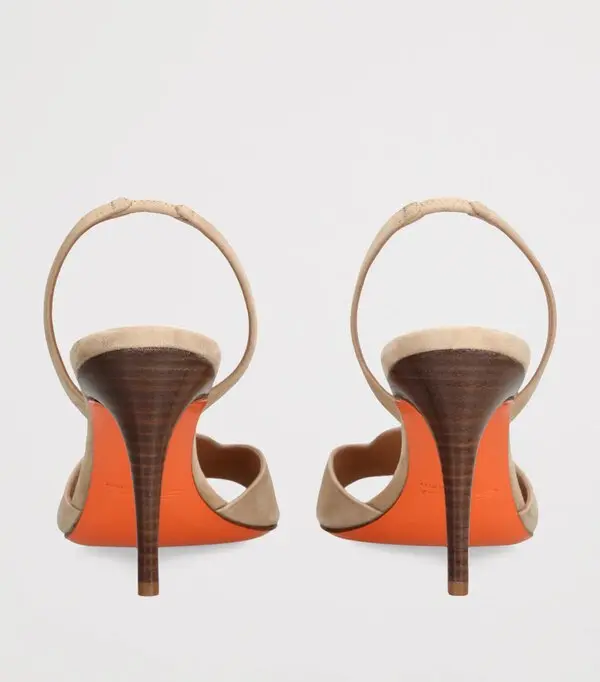 Santoni Suede Slingback Sandals