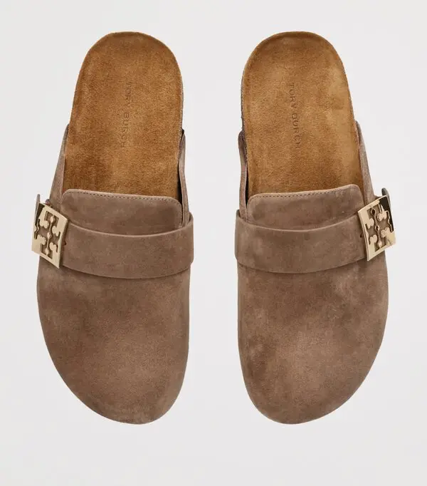 Tory Burch Suede Mellow Mules - Beige