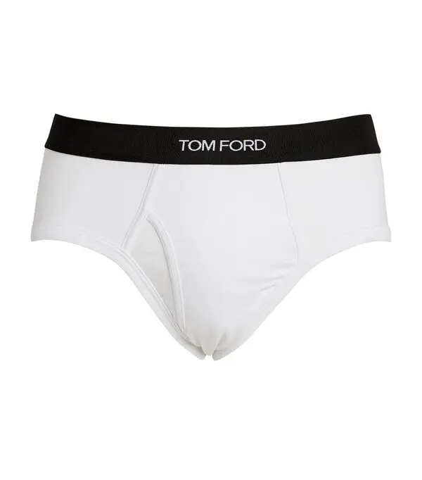 TOM FORD Cotton-stretch Logo Briefs