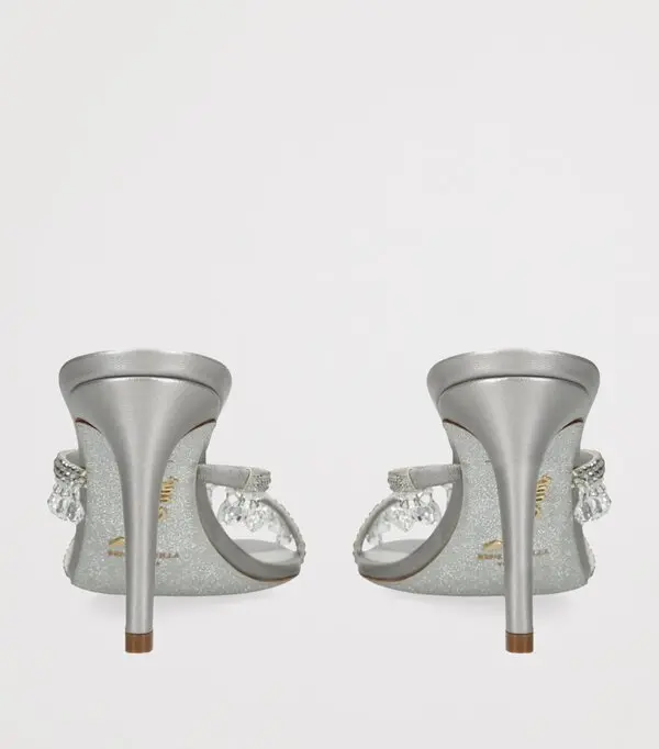 Rene Caovilla Chandelier Heeled Mules - Grey