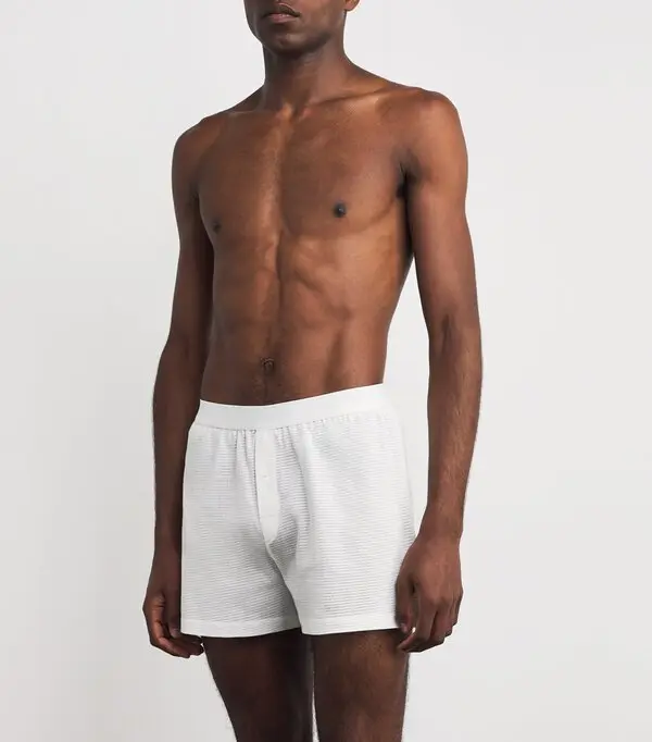 Sunspel Cotton Mesh Cellular Boxer Shorts