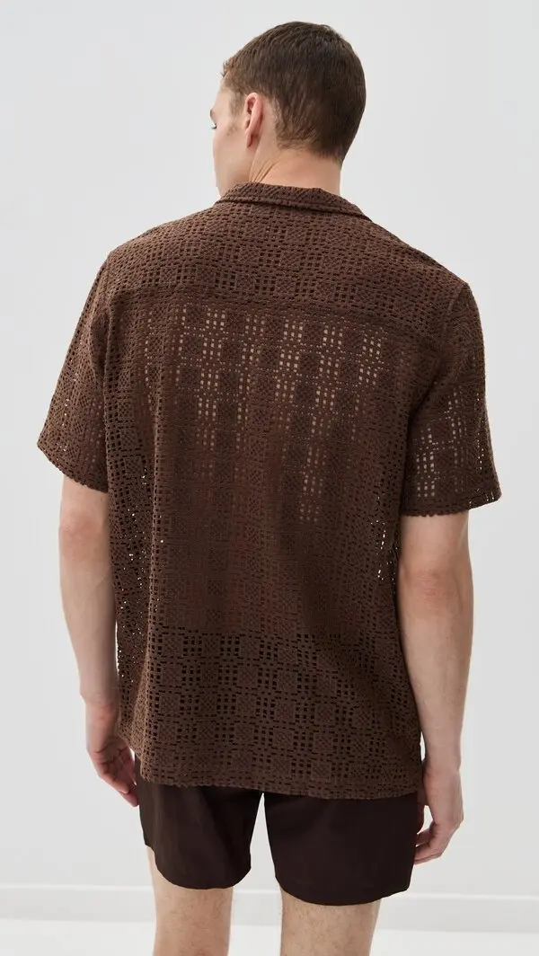 AUTO-REPLY Alex Raschel Squares Knit Shirt