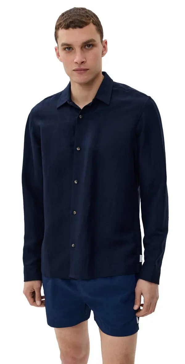 AUTO-REPLY Andrew Linen Shirt - Abyss