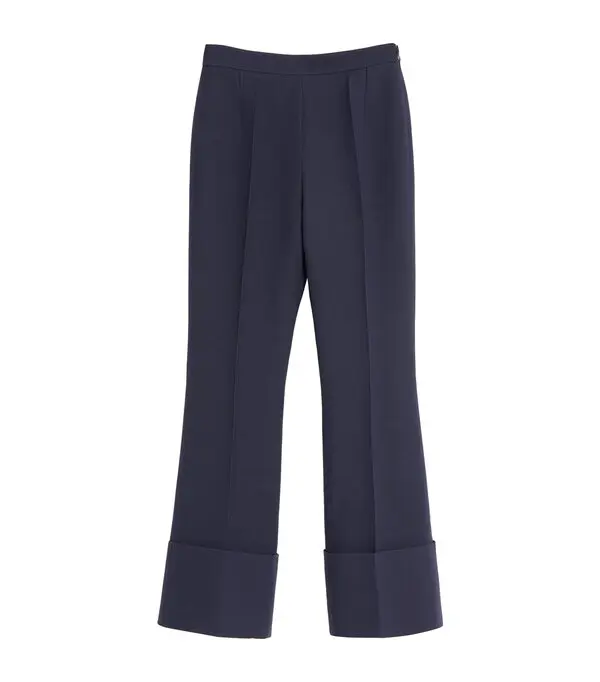 Valentino Garavani Wool-silk Flared Trousers