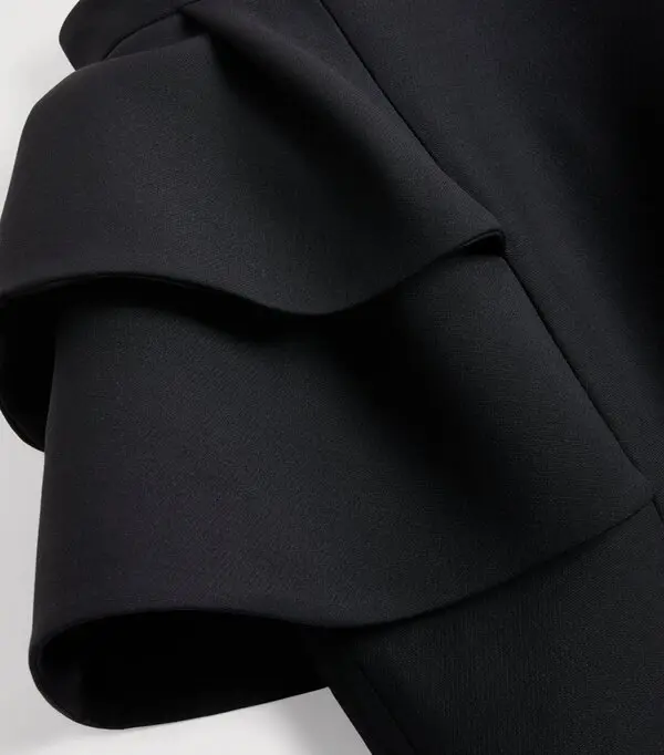 Valentino Garavani Wool-silk Ruffled Midi Skirt