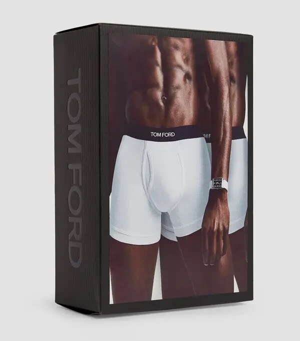 TOM FORD Cotton-stretch Logo Trunks