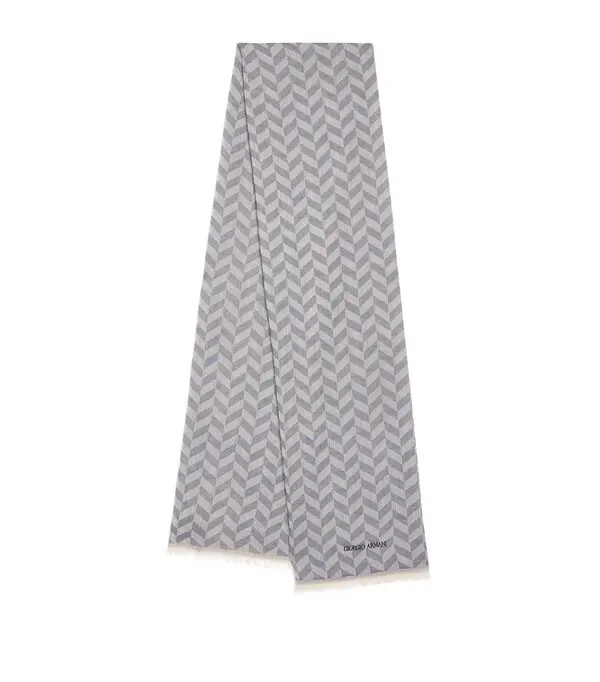 Giorgio Armani Jacquard Cashmere Scarf