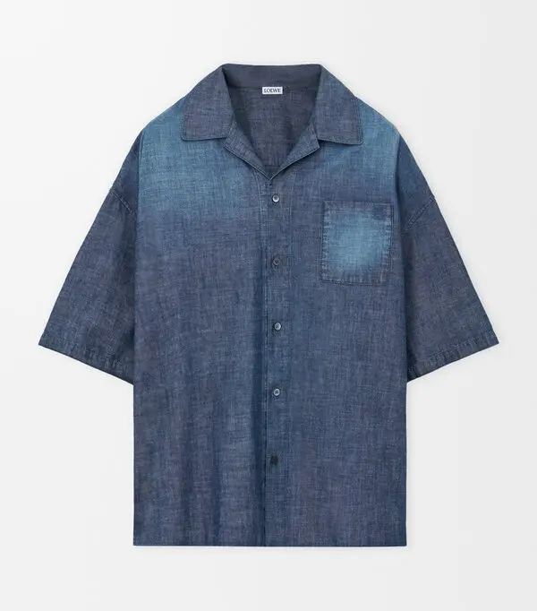 Loewe Cotton Chambray Short-sleeve Shirt
