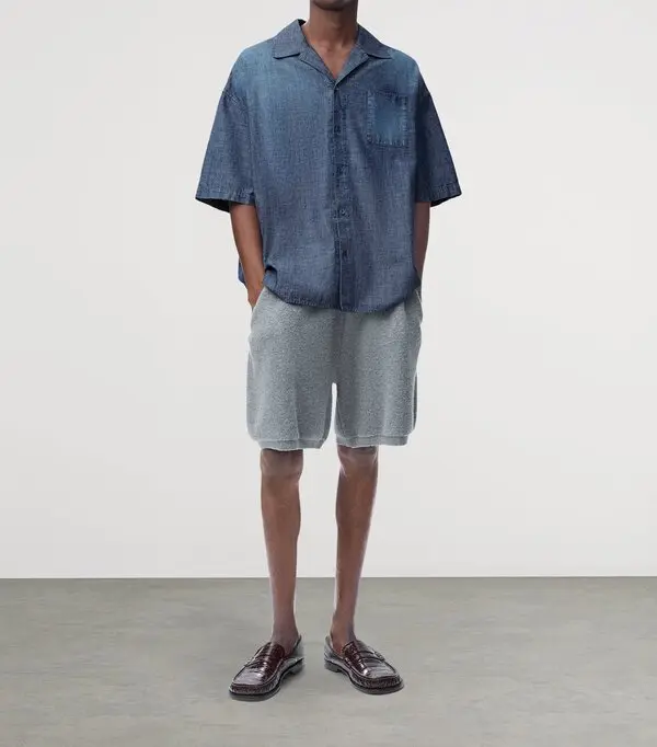 Loewe Cotton Chambray Short-sleeve Shirt