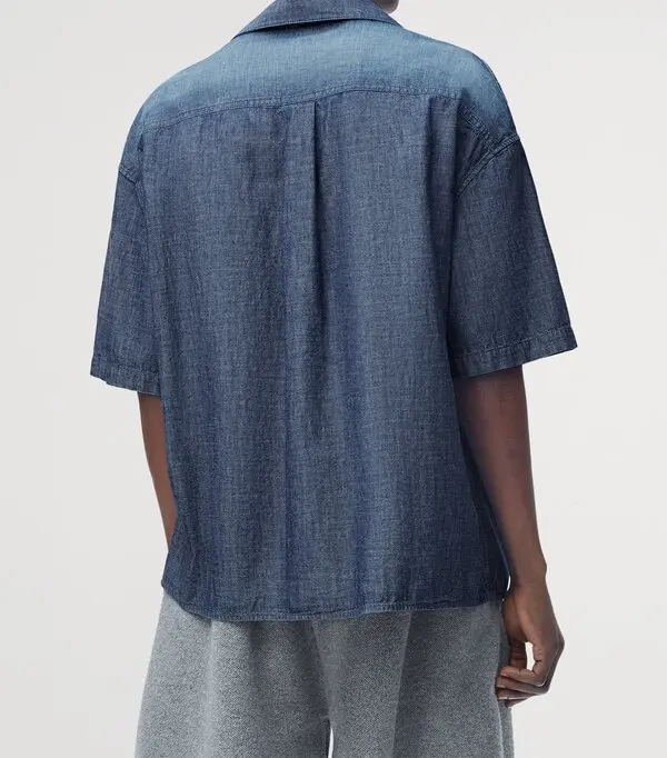 Loewe Cotton Chambray Short-sleeve Shirt