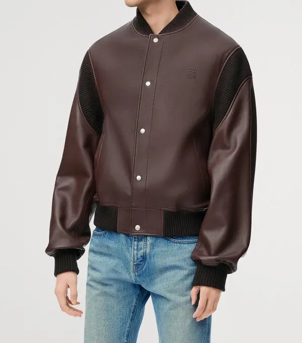 Loewe Lambskin Bomber Jacket - Brown