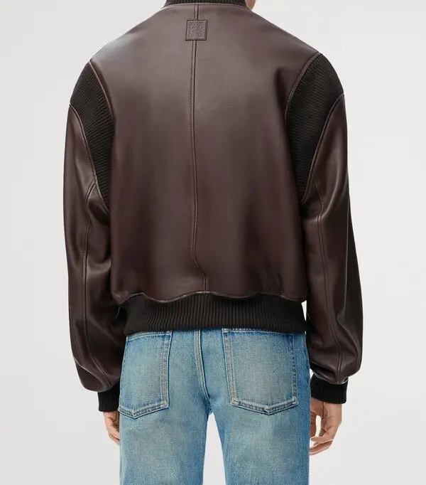 Loewe Lambskin Bomber Jacket - Brown