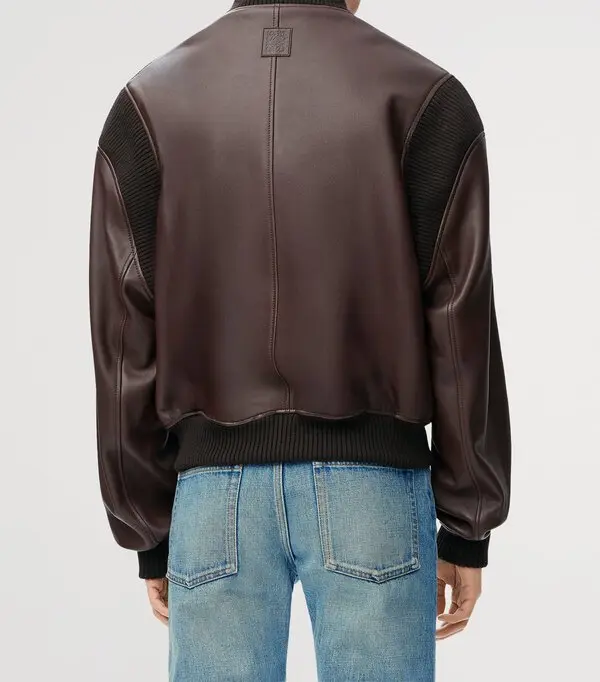 Loewe Lambskin Bomber Jacket - Brown