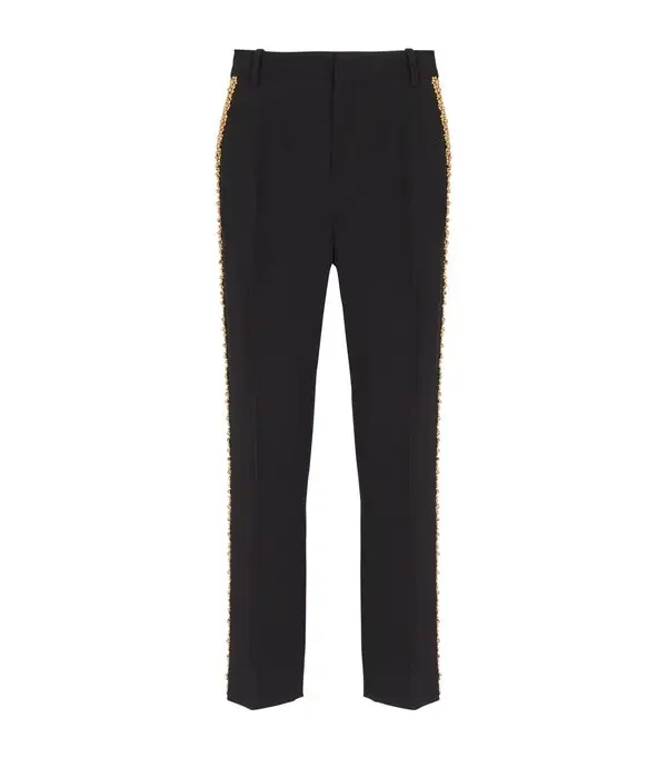 Balmain Embellished Slim Tailored Trousers