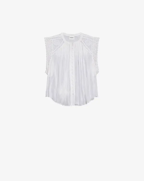 MARANT ETOILE Gresia Lace Top - White