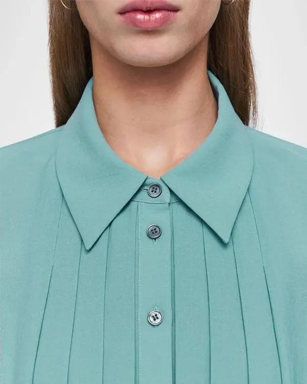 JOSEPH Antin Oversized Pleated Blouse - Lagoon