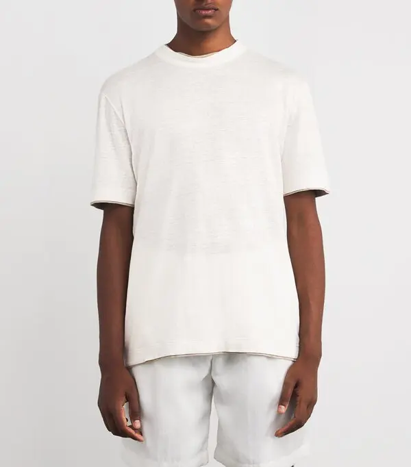 Eleventy X Harrods Linen Double-layer T-shirt