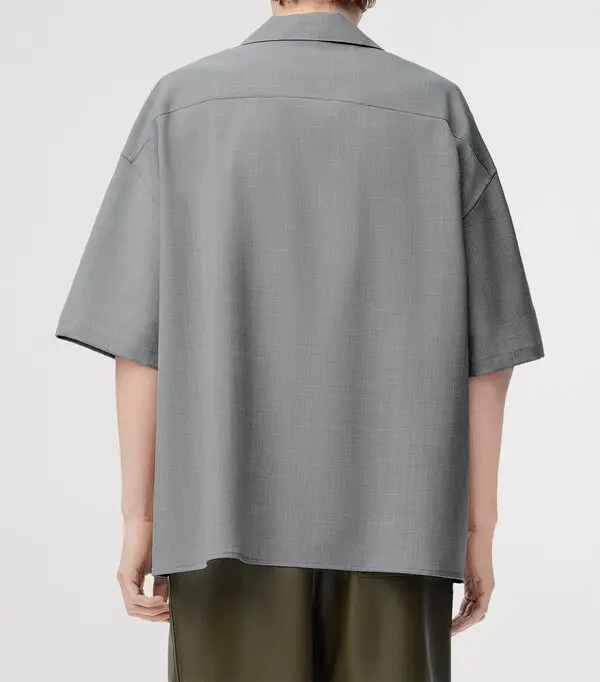 Loewe Wool-blend Short-sleeve Shirt