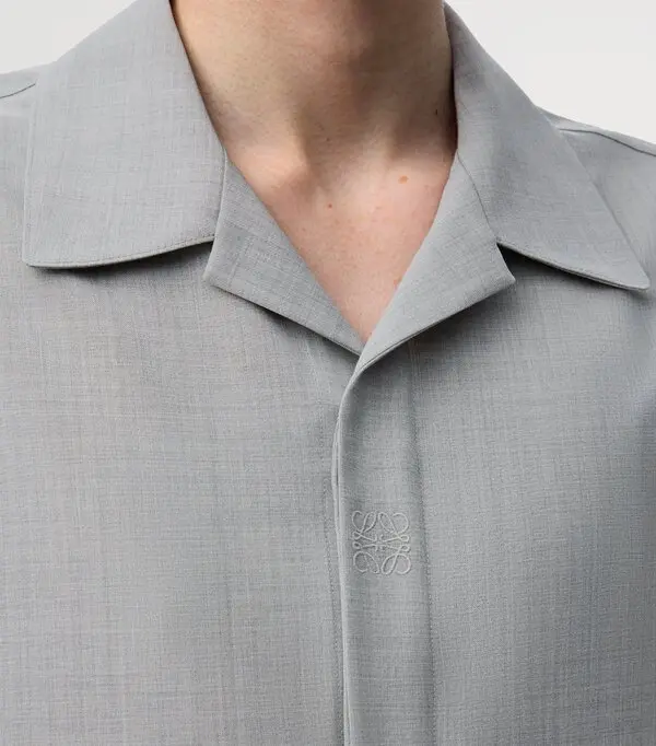 Loewe Wool-blend Short-sleeve Shirt