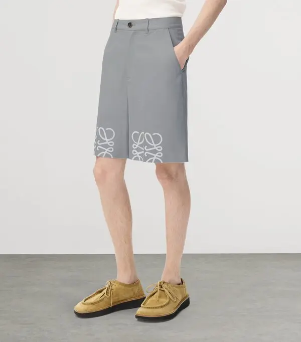 Loewe Cotton Tailored Anagram Shorts