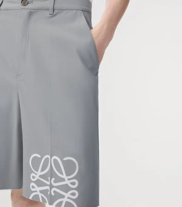 Loewe Cotton Tailored Anagram Shorts