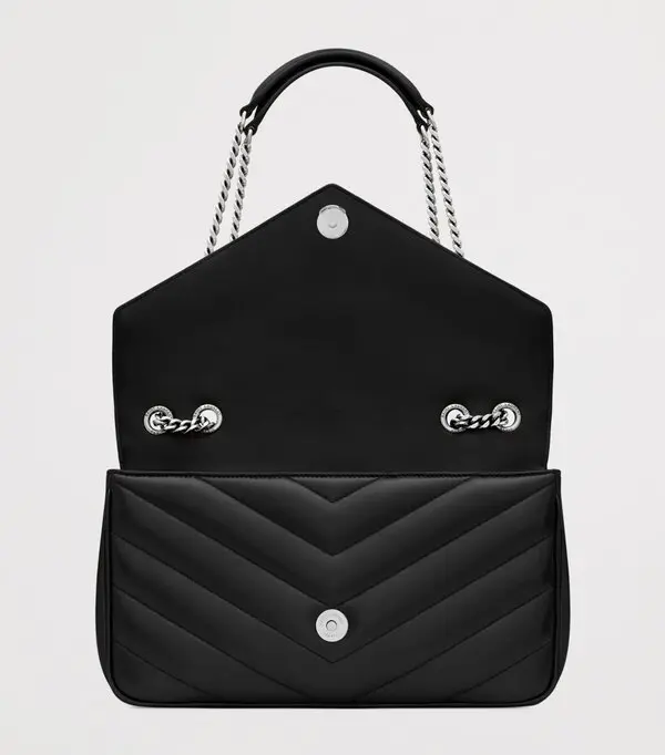 Saint Laurent Mini Matelassé Loulou Shoulder Bag - Black
