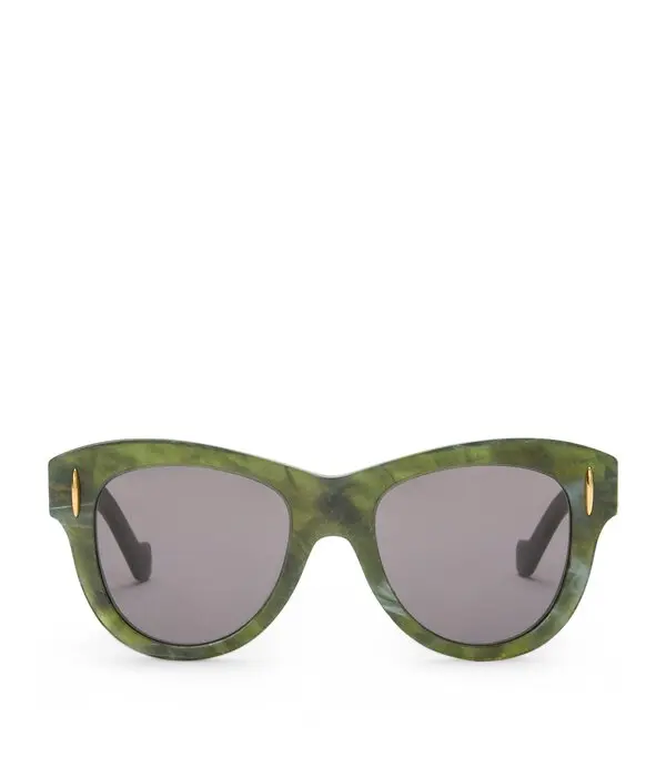 Loewe Vintage Screen Round Frame Sunglasses - Green