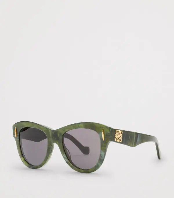 Loewe Vintage Screen Round Frame Sunglasses - Green