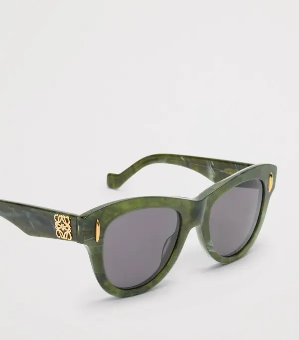 Loewe Vintage Screen Round Frame Sunglasses - Green