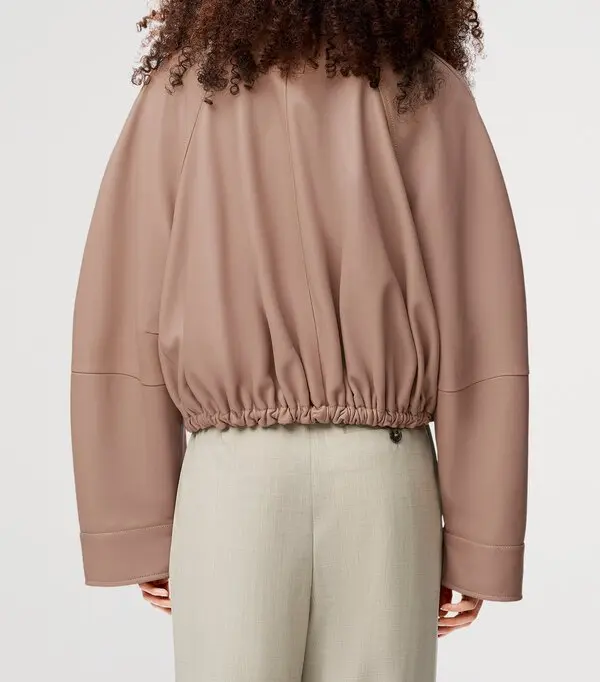 Loewe Balloon Leather Jacket - Beige