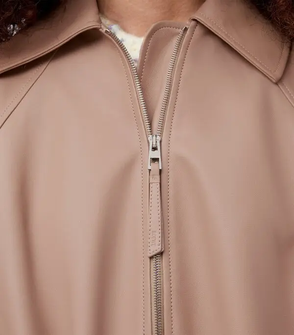 Loewe Balloon Leather Jacket - Beige