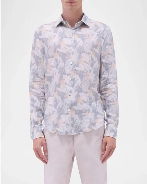 Bugatchi Apos;s Julien Linen Floral Sport Shirt