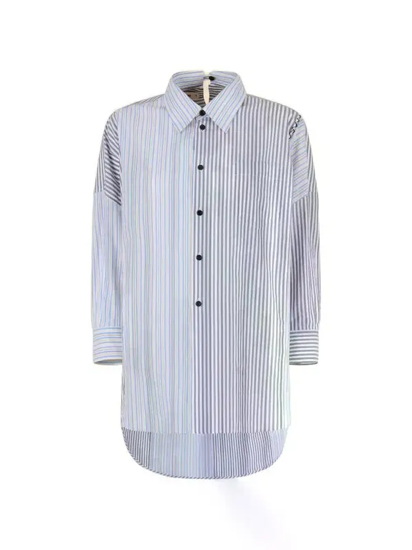 Marni Striped Cotton Shirt - Grey