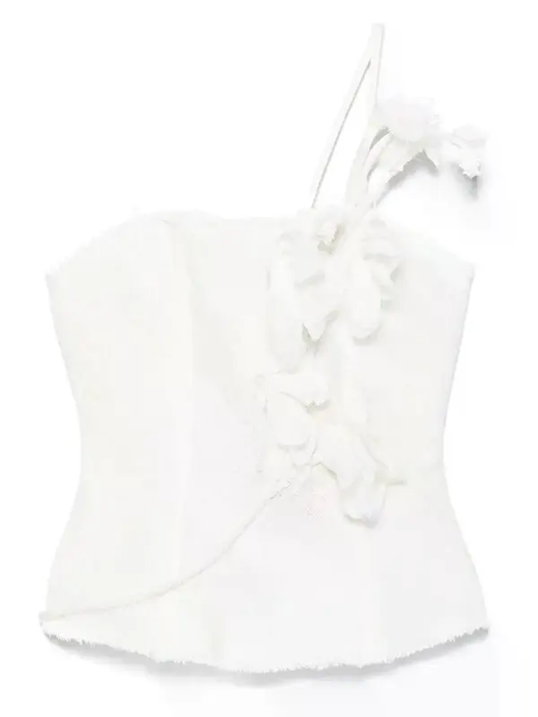 Cult Gaia Flower-detailing Top - White