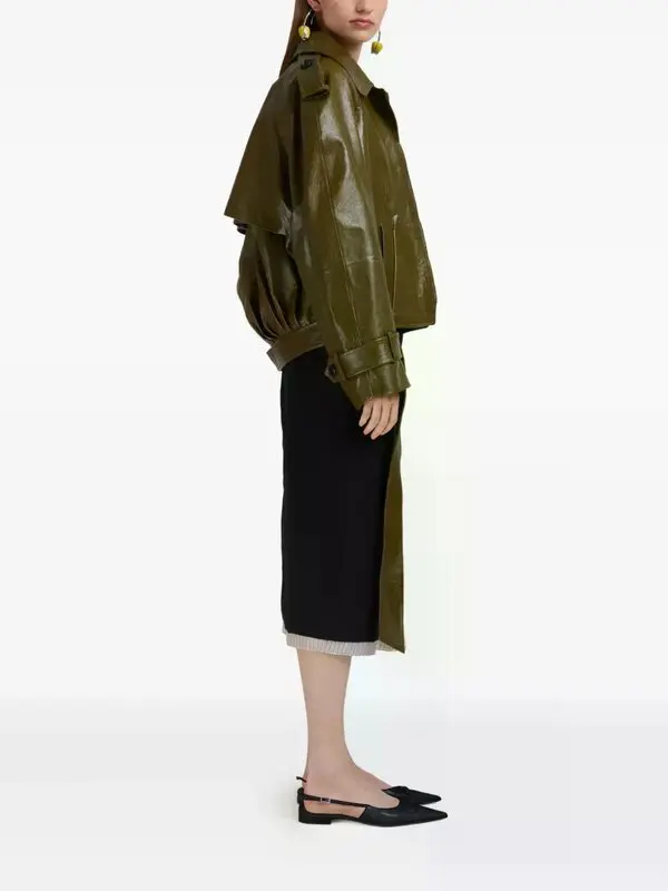 Marni Cropped Leather Jacket
