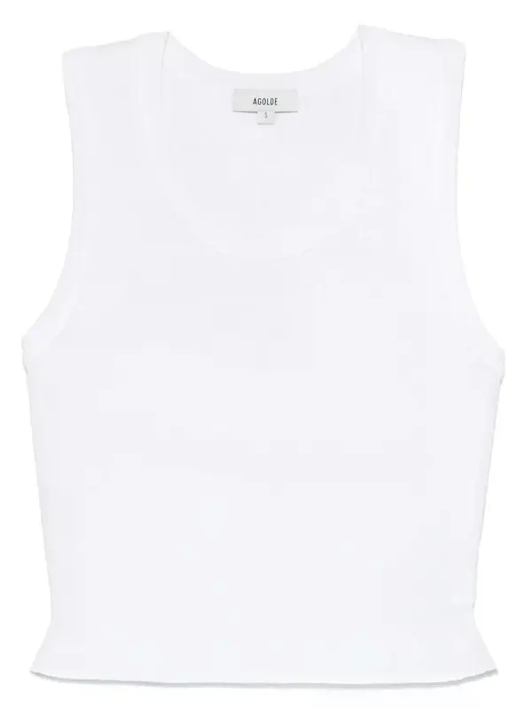 AGOLDE Ribbed Tank Top - White