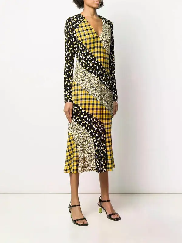 Michael Kors Paneled Midi Dress