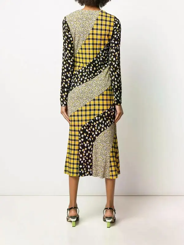 Michael Kors Paneled Midi Dress