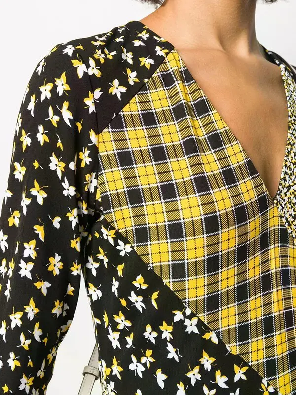 Michael Kors Paneled Midi Dress