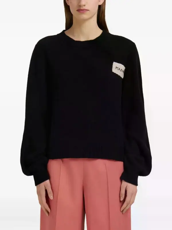 Marni Cashmere Balloon-sleeve Sweater - Black