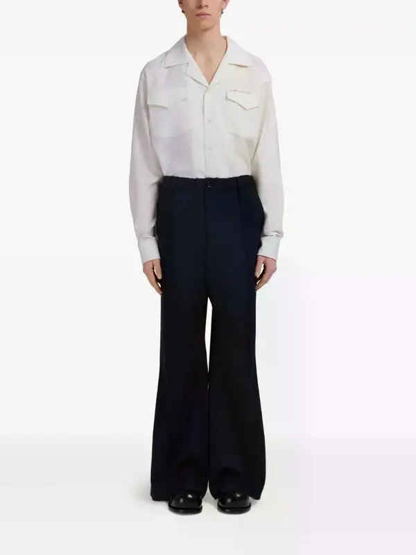 Marni Wide-leg Flared Trousers - Blue