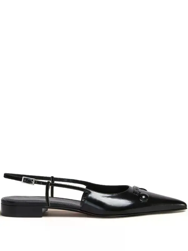 Marni Pointed-toe Slingback Sandals - Black